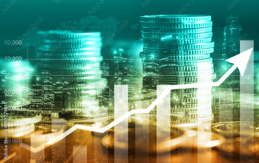 Finance and money technology background concept of business prosperity ...
