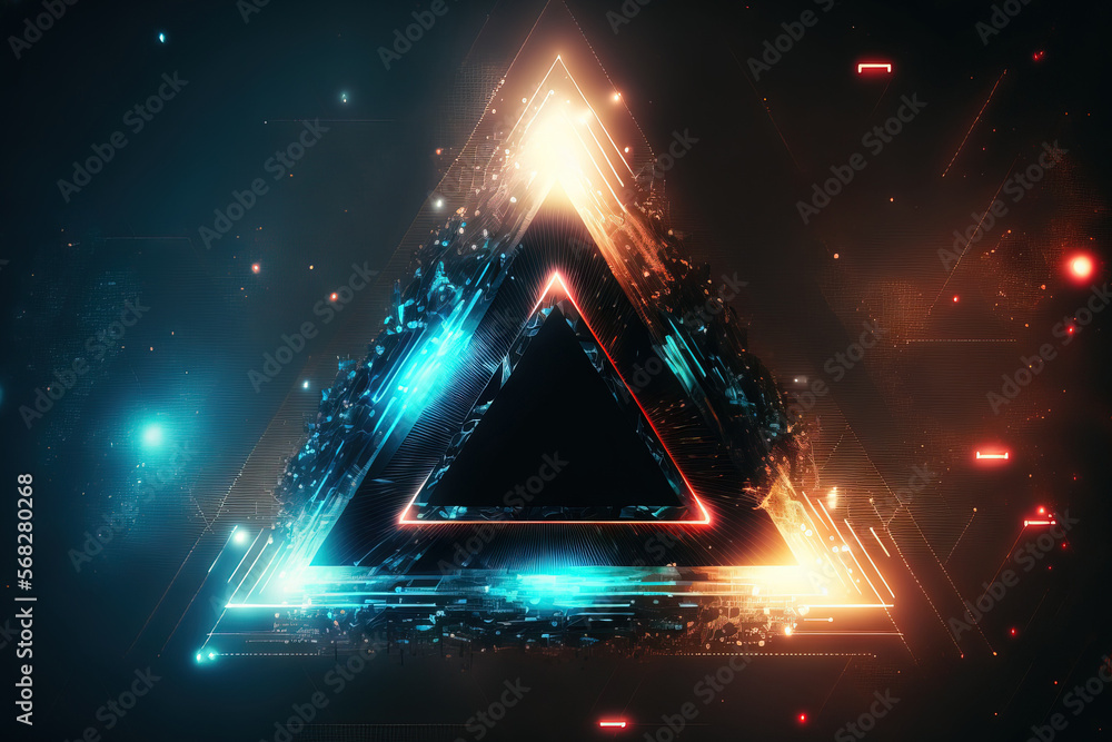 Ilustracja Stock: Technologically advanced triangle grid background ... Ilustracja Stock: Technologically advanced triangle grid background ...