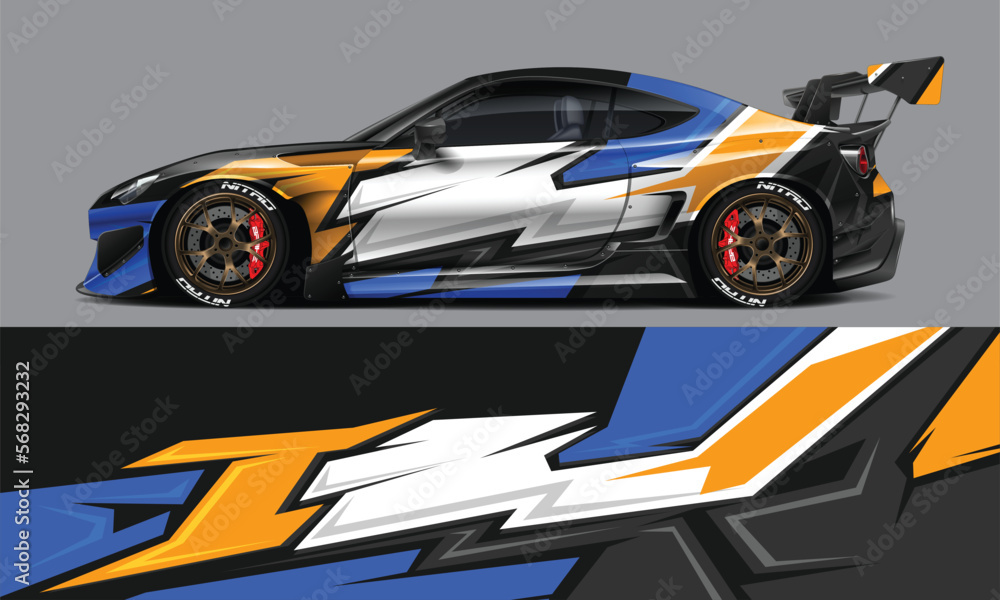 car livery design vector. Graphic abstract stripe racing background ...