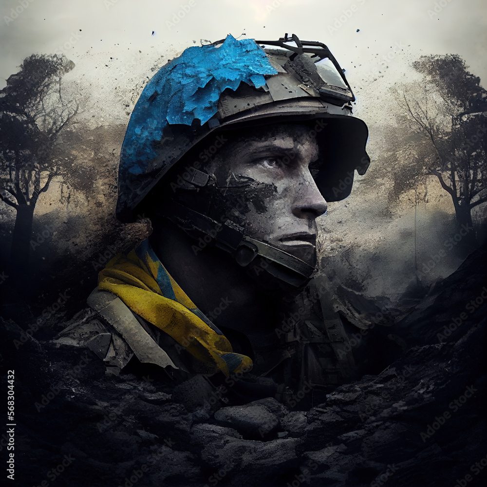 fictional character, ai generated, 3d render illustration of a scene ...