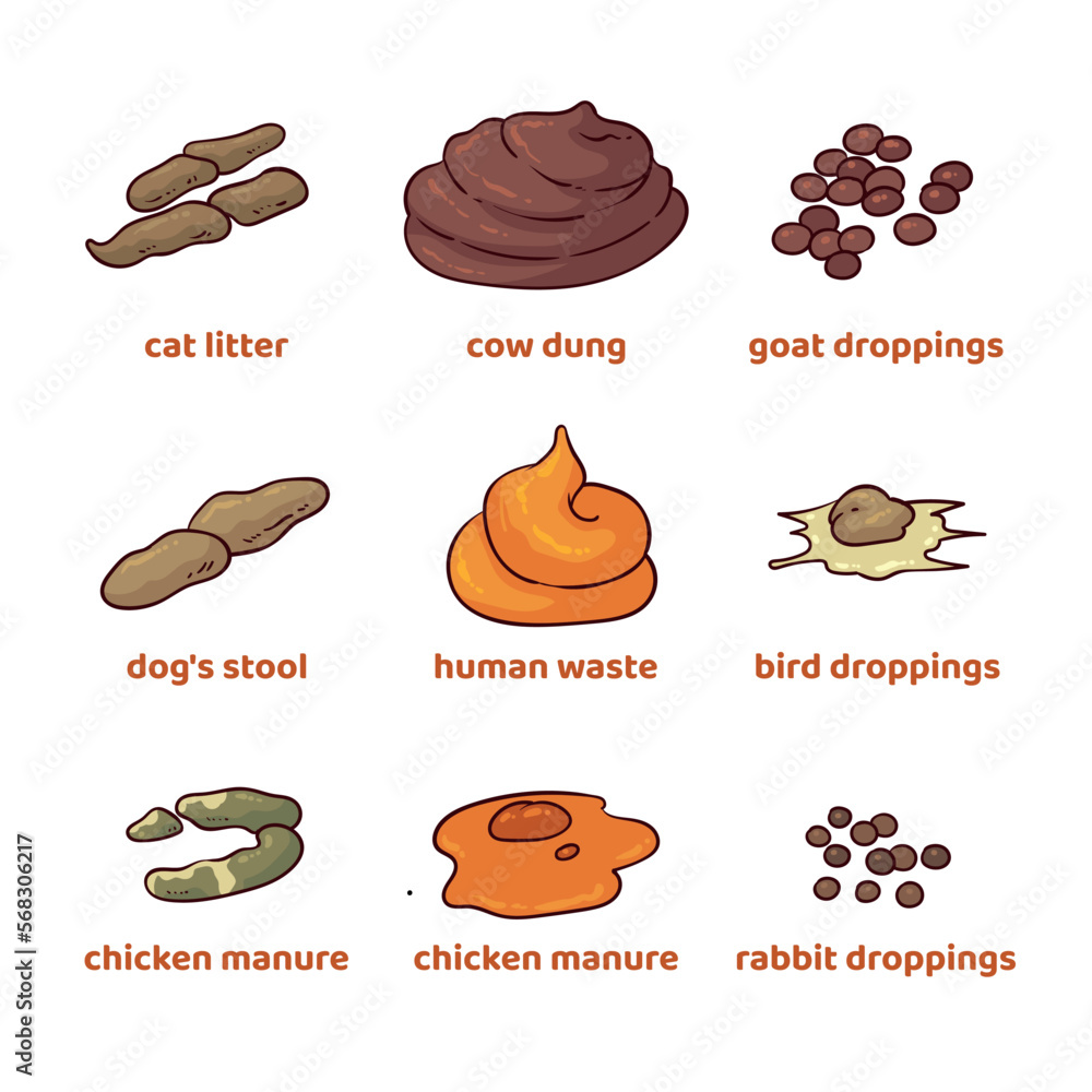 hand drawn human and pet poop Stock Vector | Adobe Stock