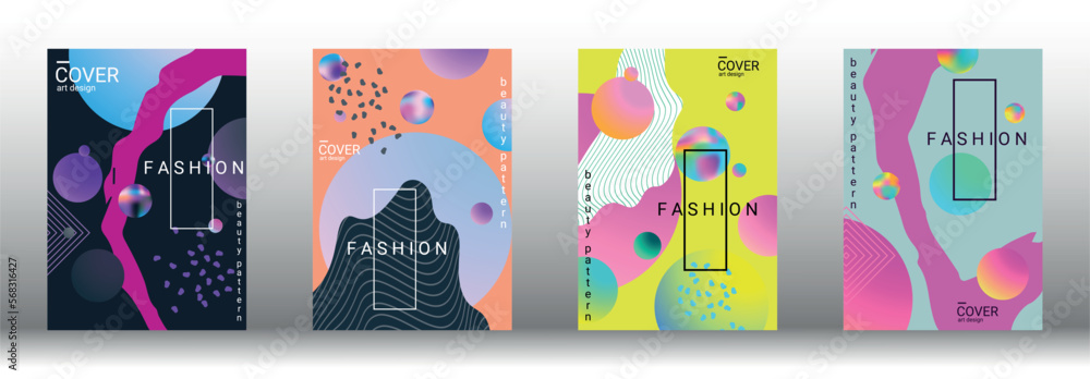 Future futuristic template with abstract forms for banner design ...