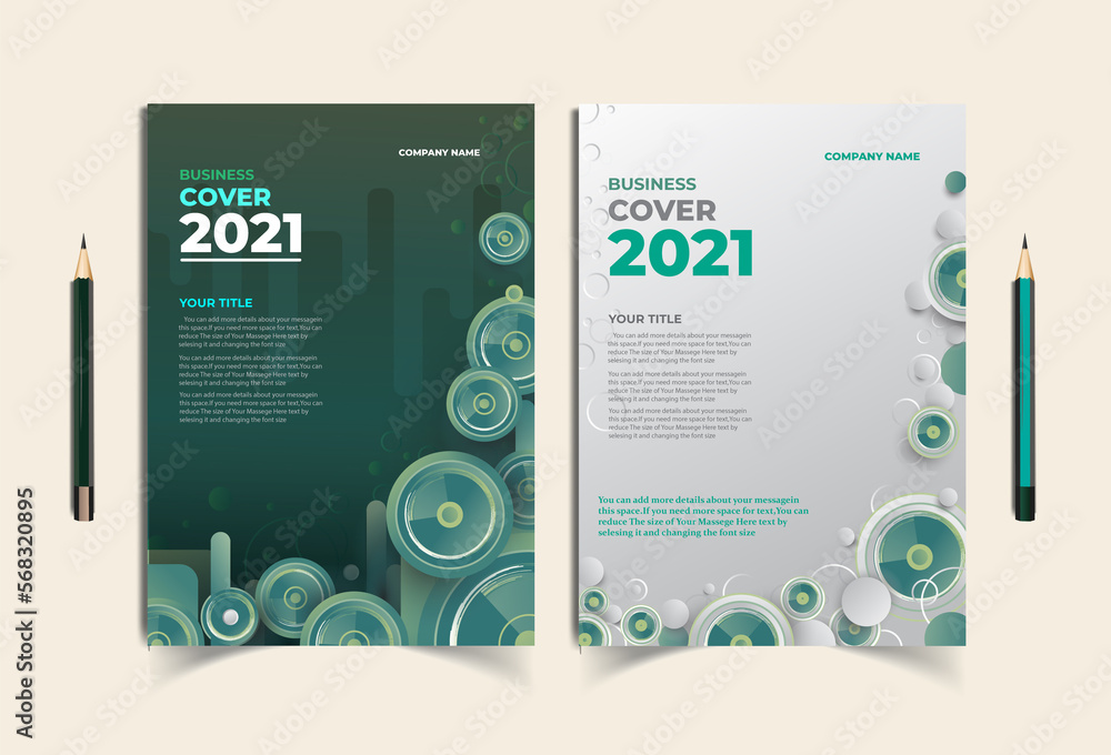 Business 3d cover page design and company profile template Stock ...