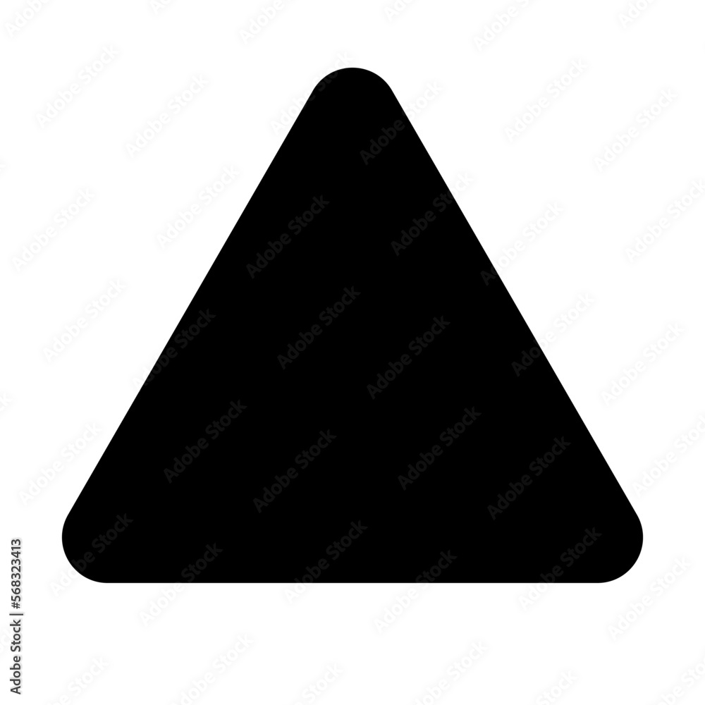 Vetor De Triangle Silhouette Icon With Rounded Corners Triangle Shape 
