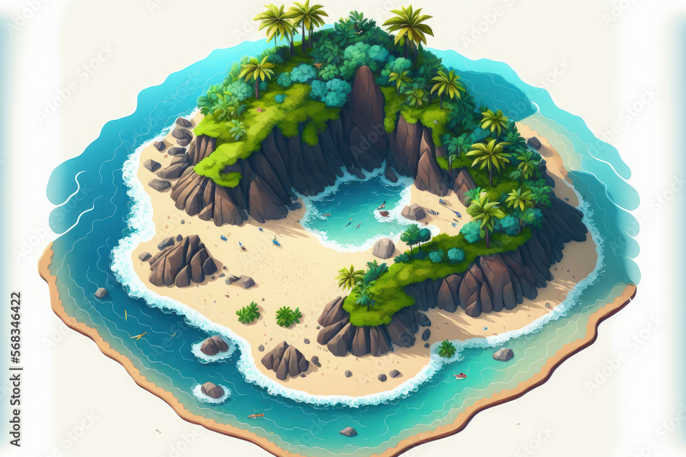 aerial top view of the coast, waves on the beach, and glistening water ...