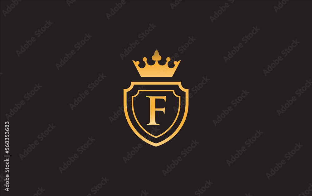 King crown logo letter and crown shield icon. royal luxury crown symbol ...