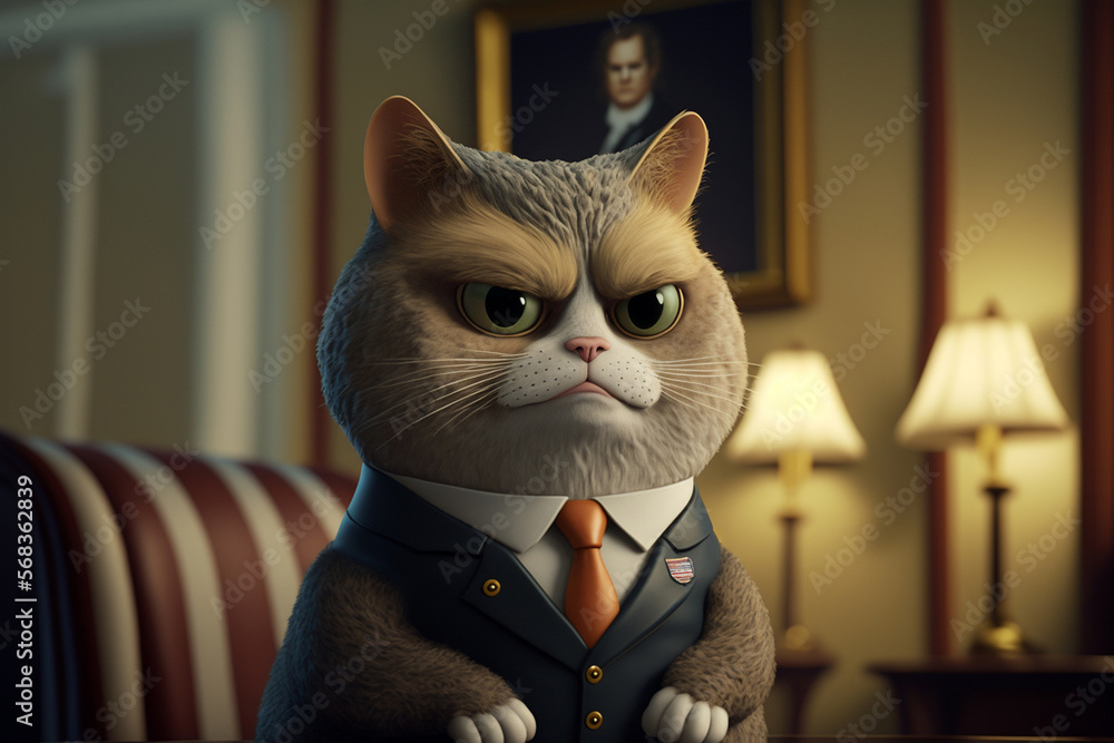 The cat is the American president, created by a neural network ...