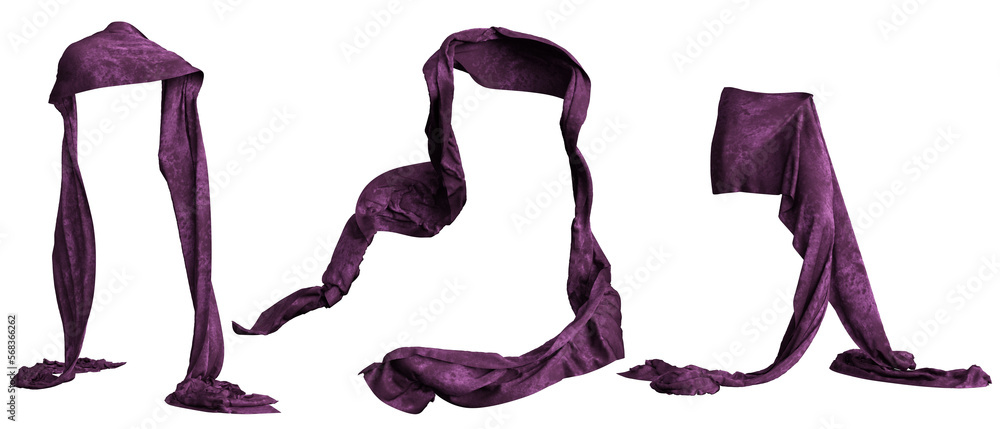 flying fabric, drape, clothing satin, silk, velvet Stock Illustration ...