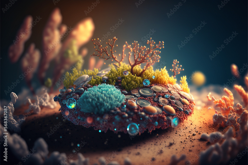 pathogenic bacteria and microbes, created by a neural network ...