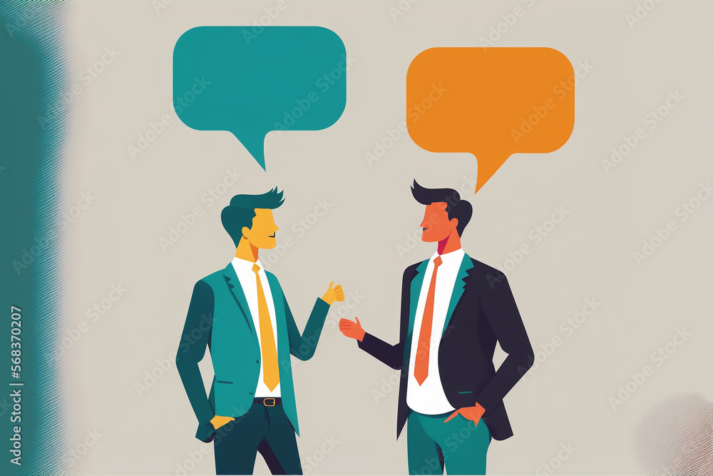 arguing people with bubbles for text, created by a neural network ...