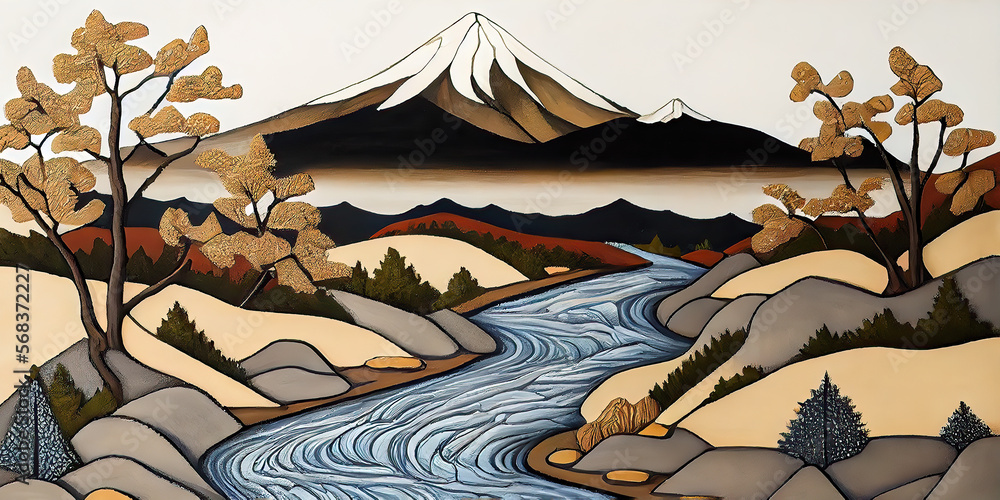 Seasons in the Mountains: A Surrealist, Cubist, Impressionist Landscape ...