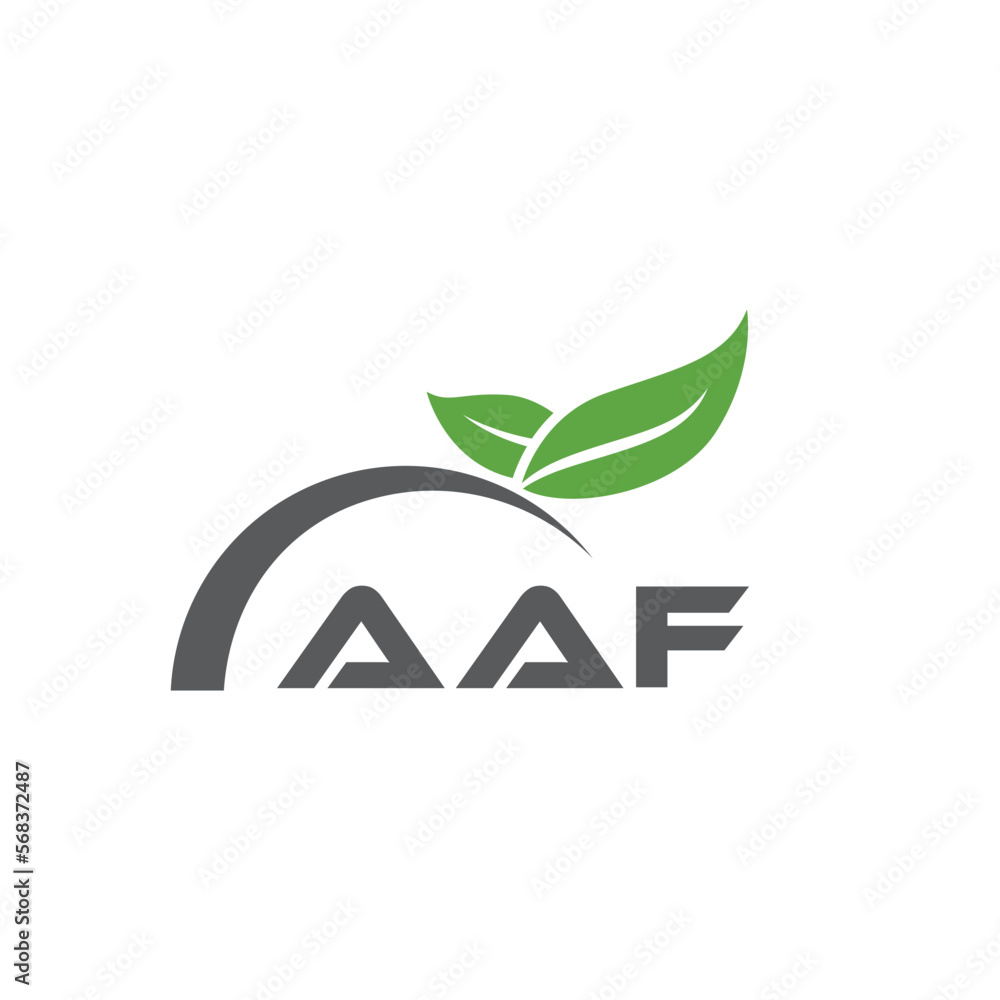 AAF letter nature logo design on white background. AAF creative ...
