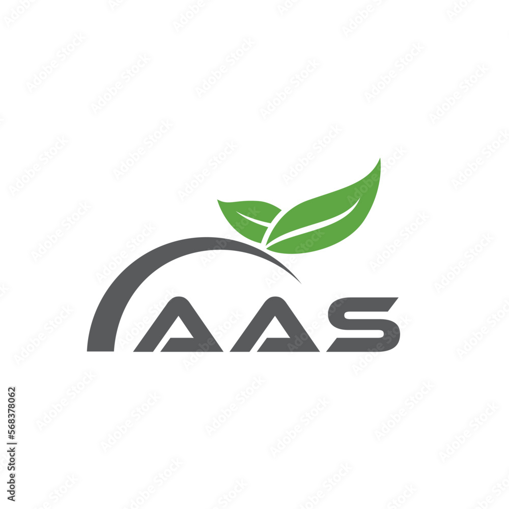 AAS letter nature logo design on white background. AAS creative ...