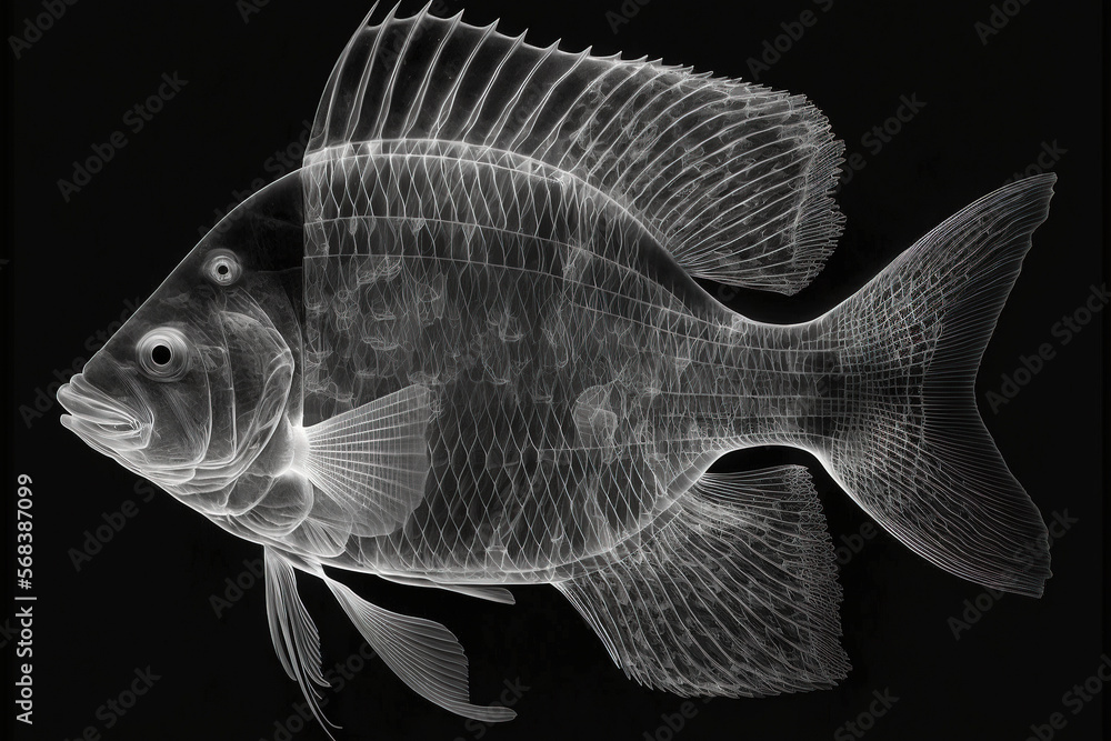 Chicken x-ray style. X-ray of Raw whole chicken. Creative Art abstract ...