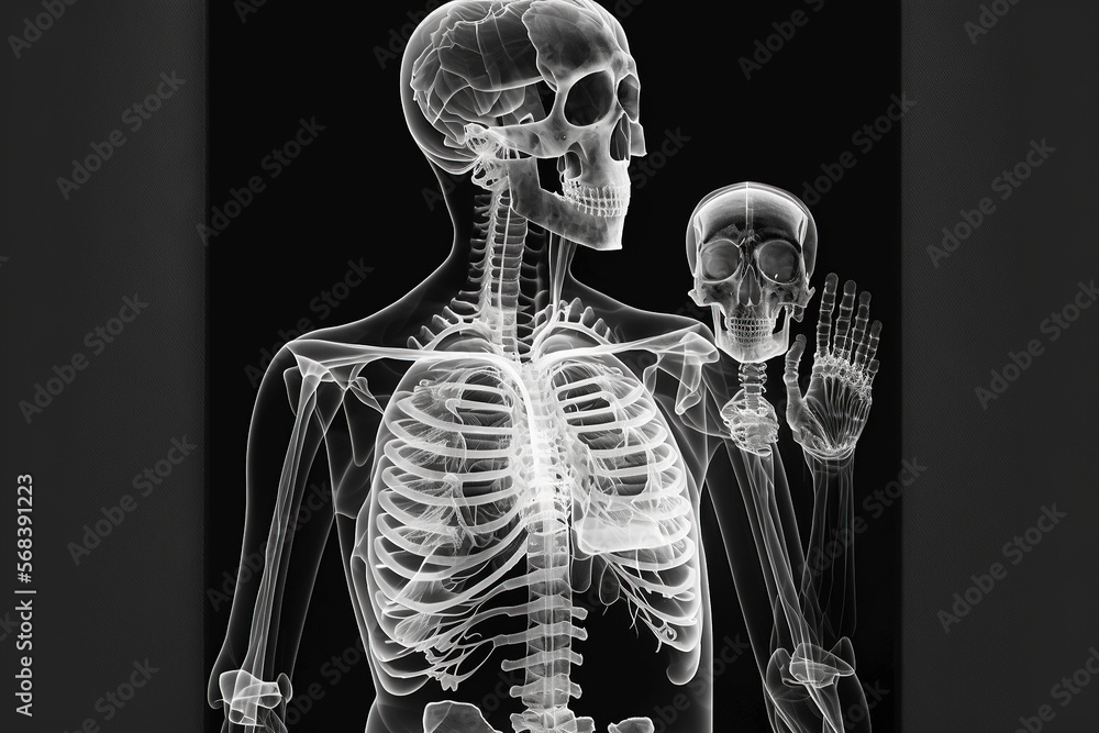 Human x-ray style. X-ray of Raw whole skull human. Creative Art ...