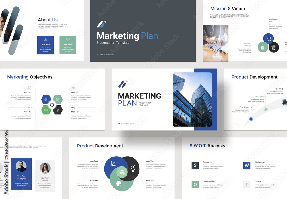 Marketing Plan Layout Stock Template | Adobe Stock