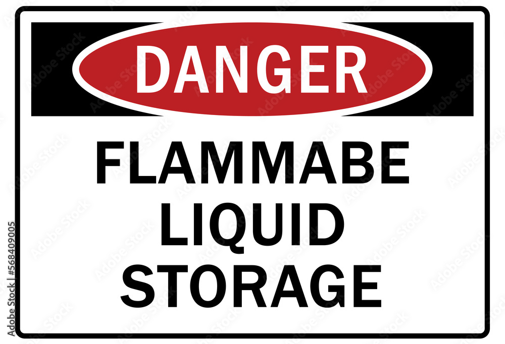Flammable liquid sign and labels flammable liquid storage Stock Vector ...