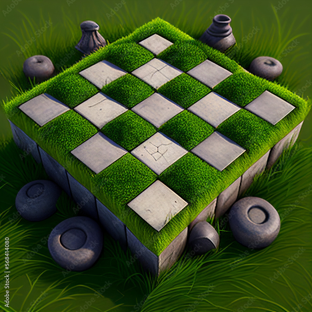 The Art of Strategy: An Artistic Chess Board Design - Generated by AI ...