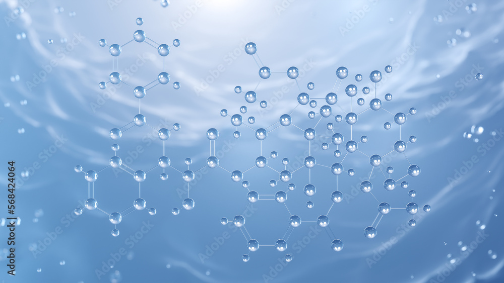 paclitaxel molecular structure, 3d model molecule, Taxol, structural ...