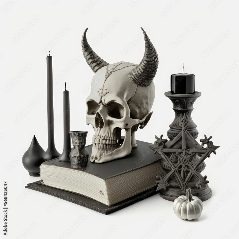 Ceremonial ritualistic occult summoning altar for calling upon demons ...