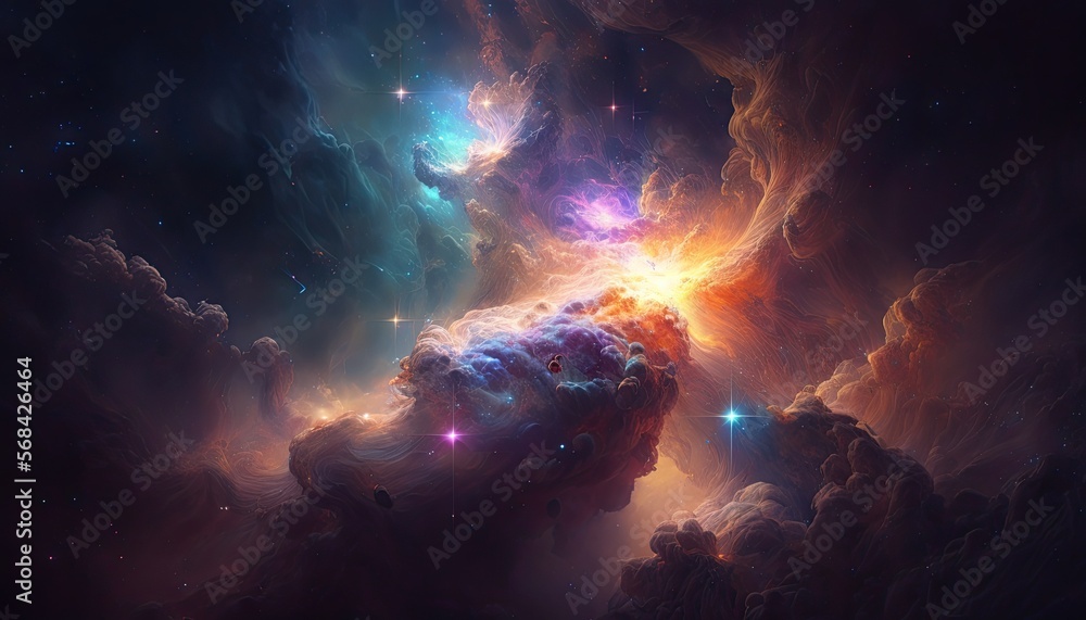 Stunning realistic wallpaper of a Nebula. Deep space, starry ...