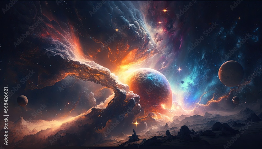 Stunning realistic wallpaper of a Deep space, starry, astrophotography ...