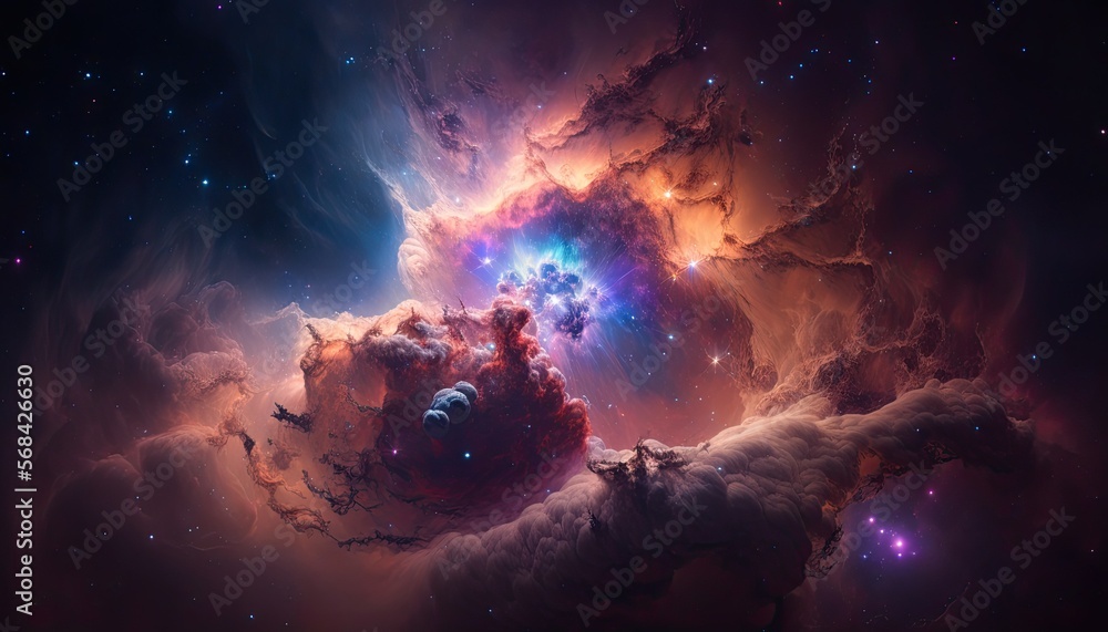 Stunning realistic wallpaper of a Nebula. Deep space, starry ...