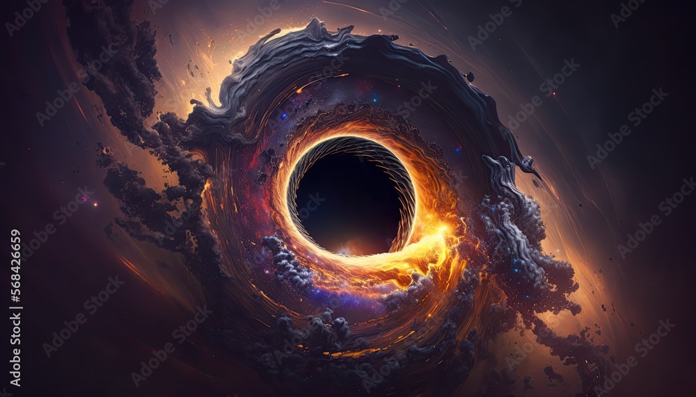 Stunning realistic wallpaper of a Black Hole. Deep space, starry ...
