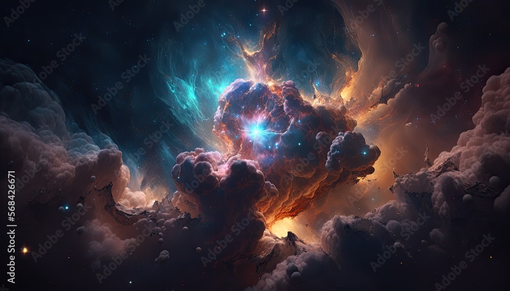 Stunning realistic wallpaper of a Nebula. Deep space, starry ...