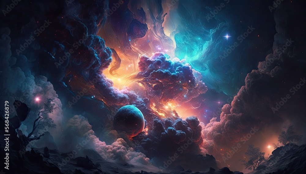 Stunning realistic wallpaper of a Deep space, starry, astrophotography ...