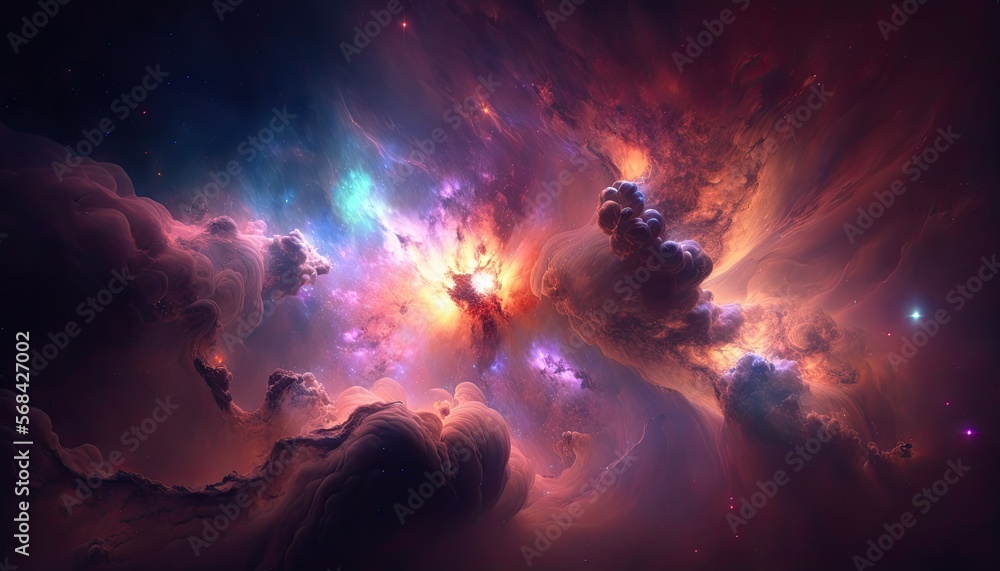 Stunning realistic wallpaper of a Nebula. Deep space, starry ...