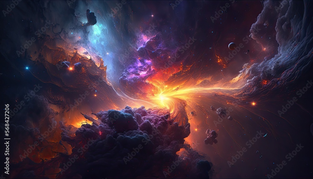 Stunning realistic wallpaper of a Nebula. Deep space, starry ...