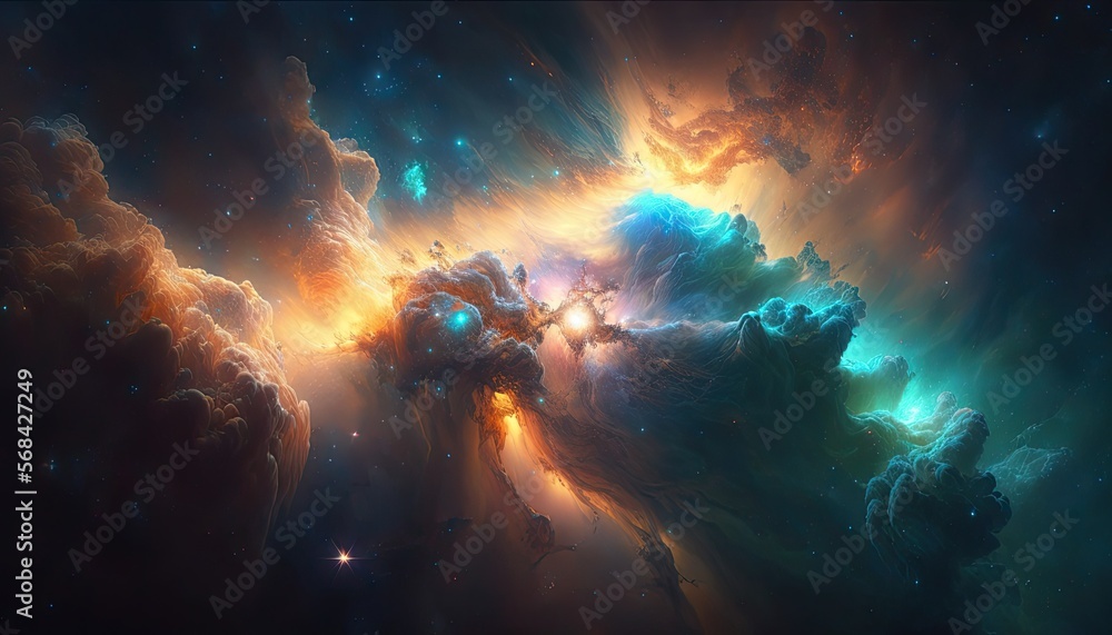Stunning realistic wallpaper of a Nebula. Deep space, starry ...