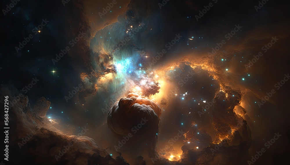 Stunning realistic wallpaper of a Nebula. Deep space, starry ...