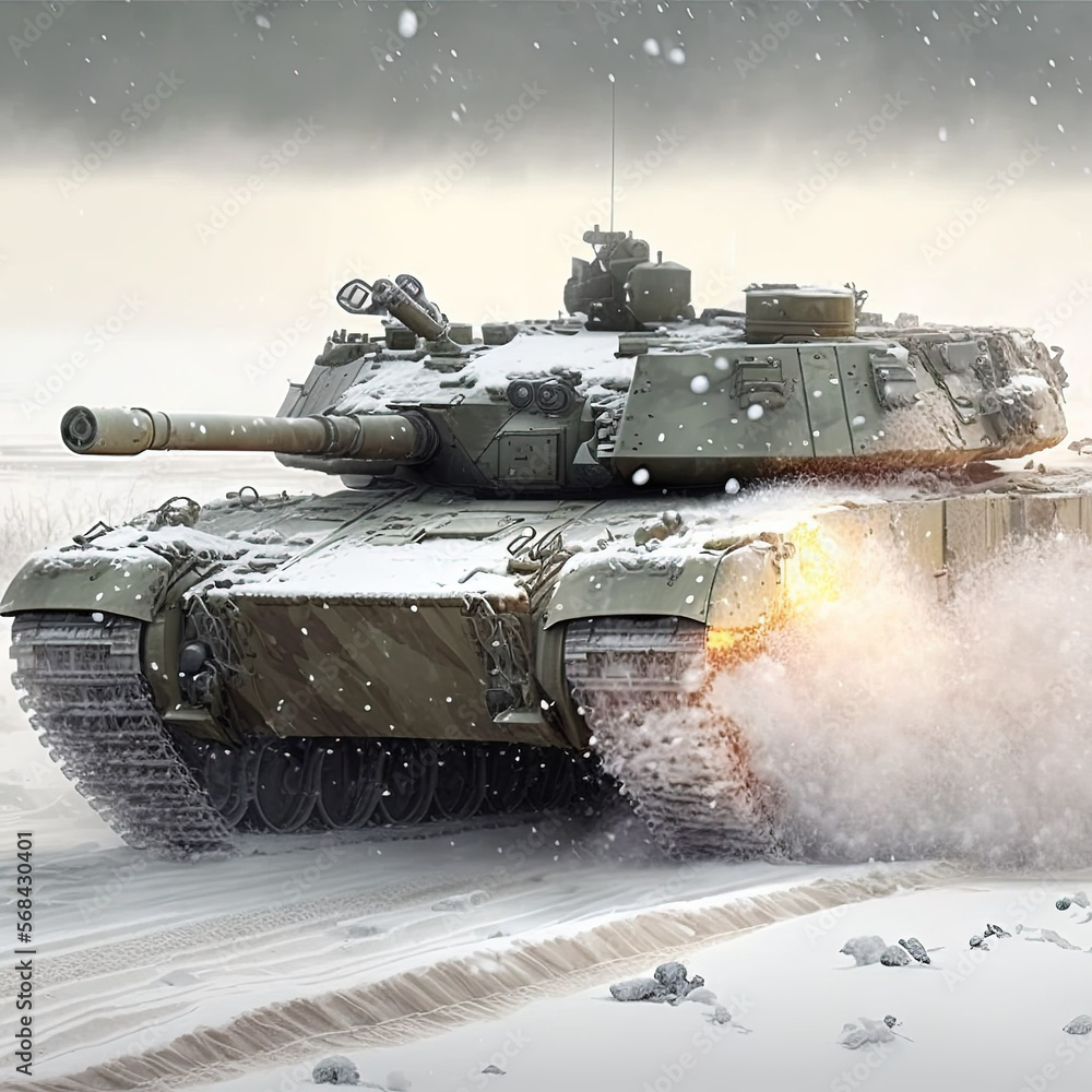 Modern Main Battle tank created with Generative AI technology. Stock ...