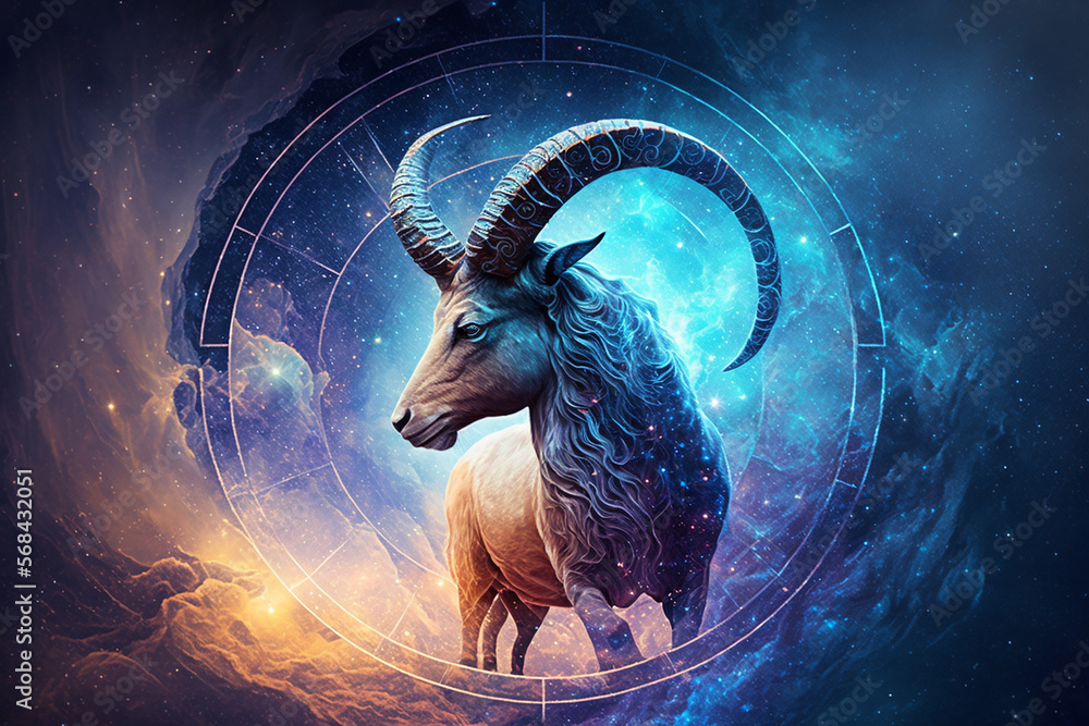 capricornio simbolo do zodiaco astrologia Stock Illustration | Adobe Stock
