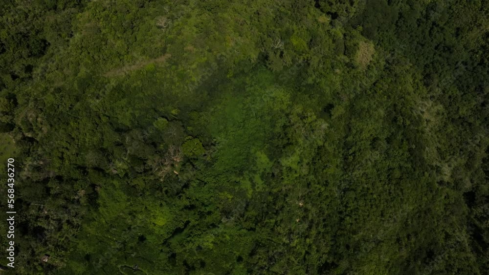 Volcano, mountains, sky with clouds, traces of lava on the ground ...