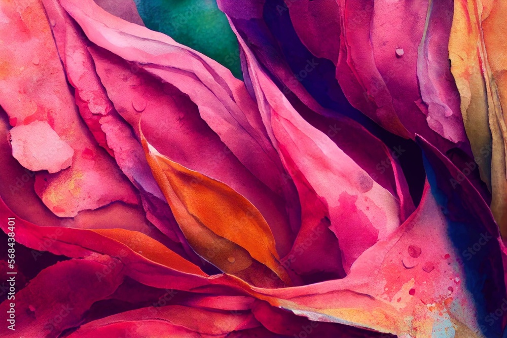 fond texturé de peinture aquarelle rouge et rose en tâches de couleur ...