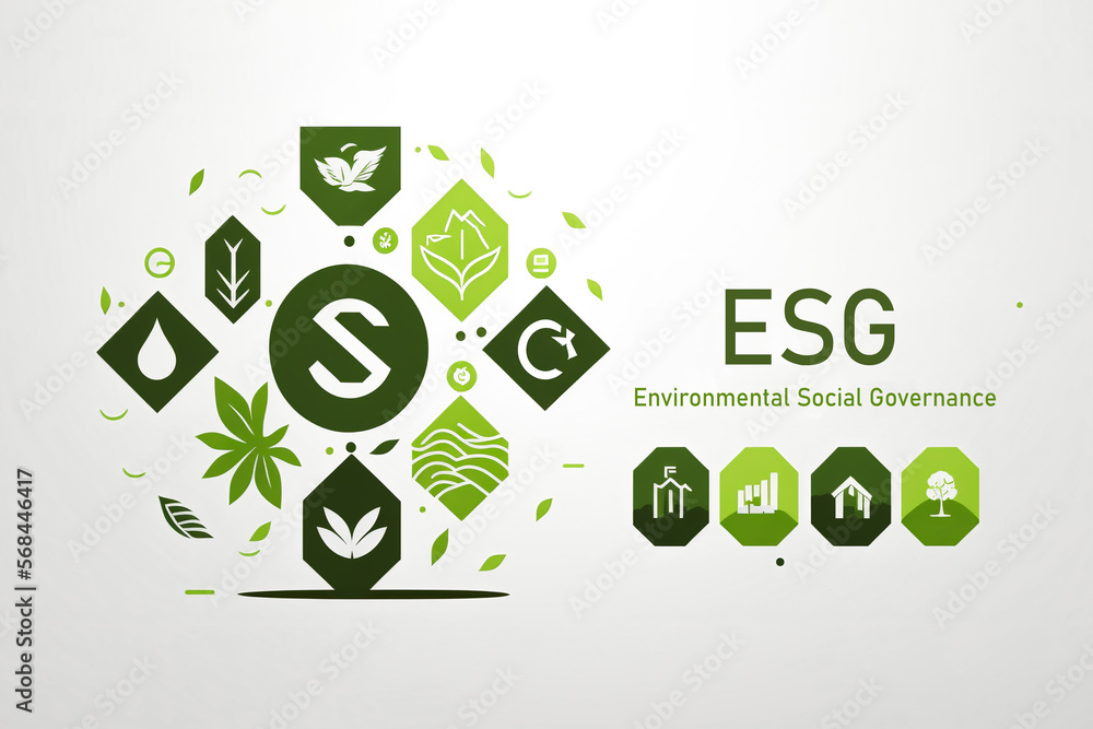 ESG banner web icon for business and organization, environment, social ...