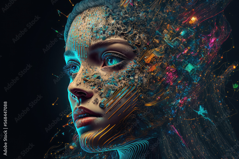 cyborg, robot, artificial intelligence, AI, droid, android, brain, half ...