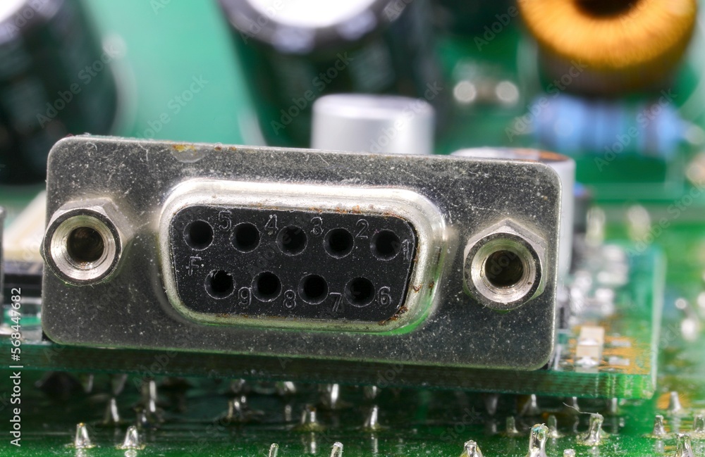 serial Port to transfer data in the device Stock Photo | Adobe Stock