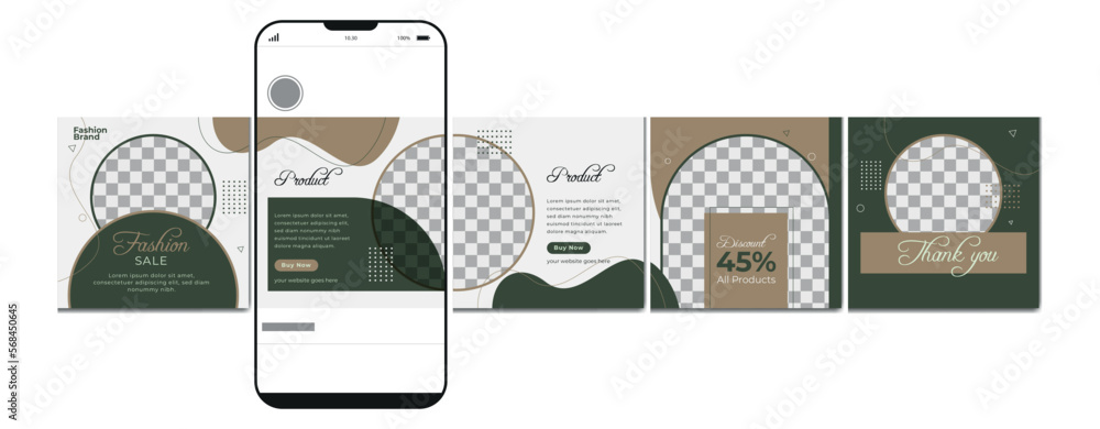 Carousel post template. Instagram microblog carousel post. Editable ...