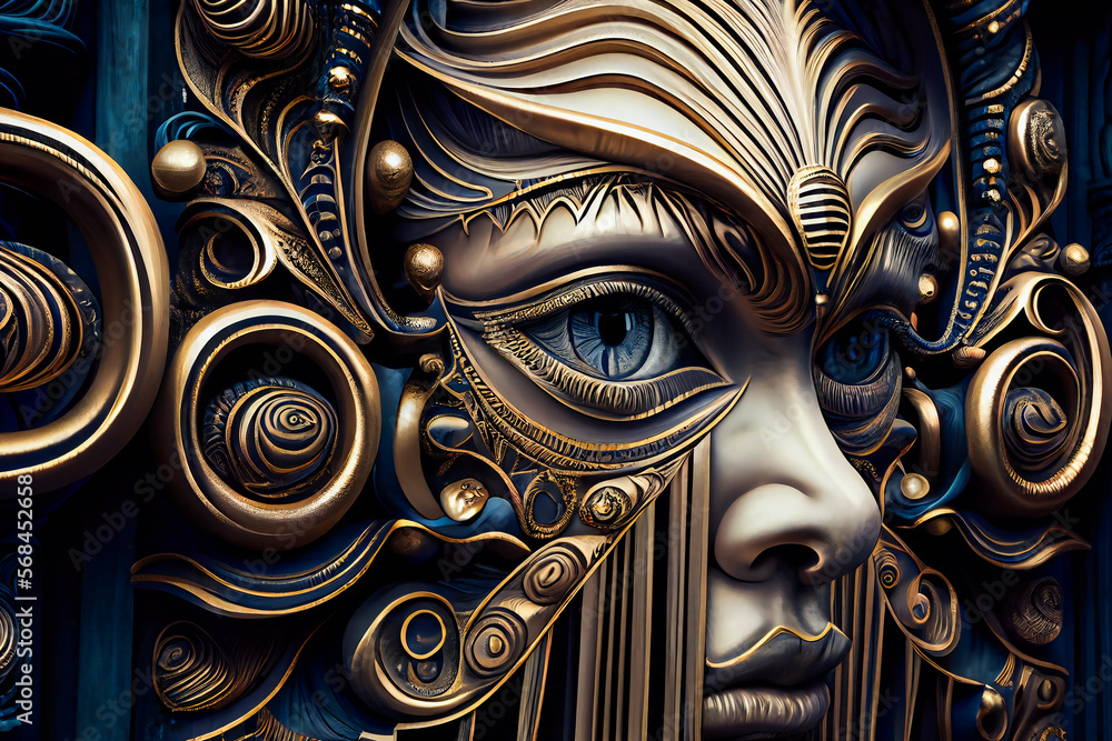 A Surreal Wall of Human Face Morphed in a Weird Way. Human Faces ...