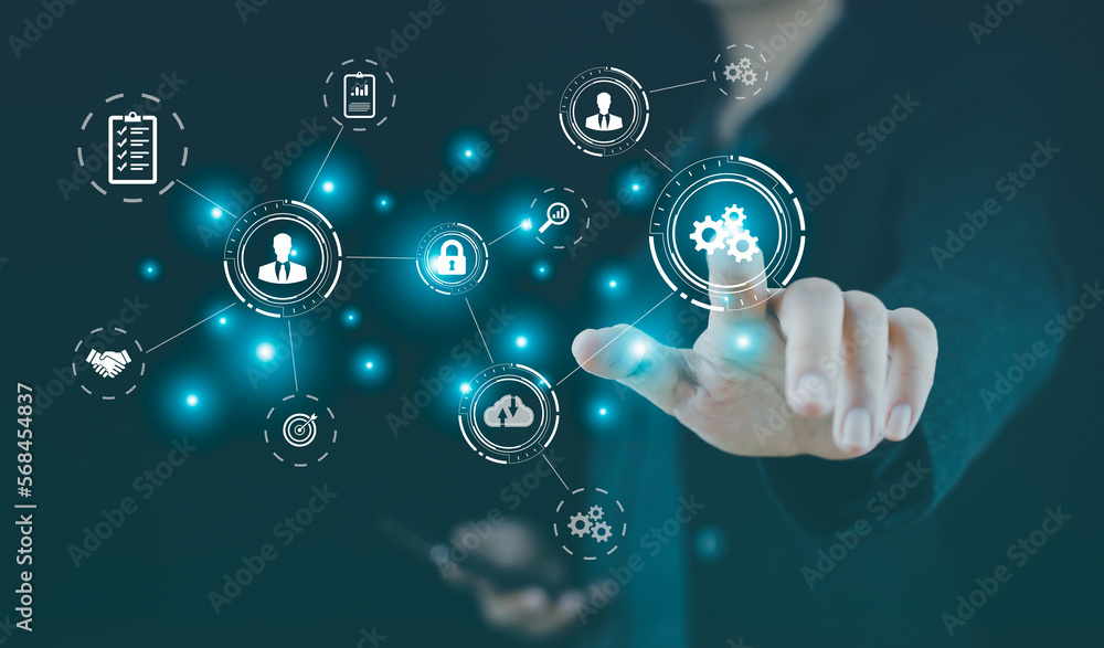 Robotic Process Automation Of Business Workflows With A Businessman