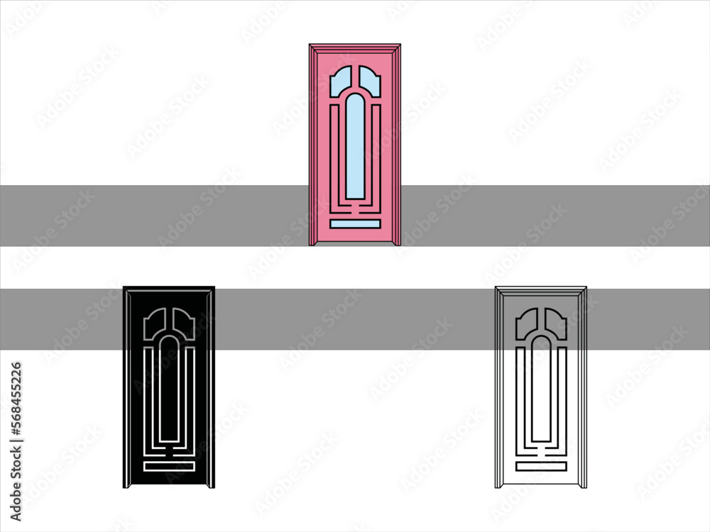 Door Clipart SVG Cut File | Open Boor Svg | Door Frame Svg | Front Door ...