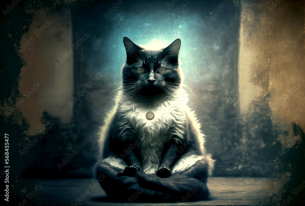 An inspirational poem about Inner Peace, along with an image of a cat ...
