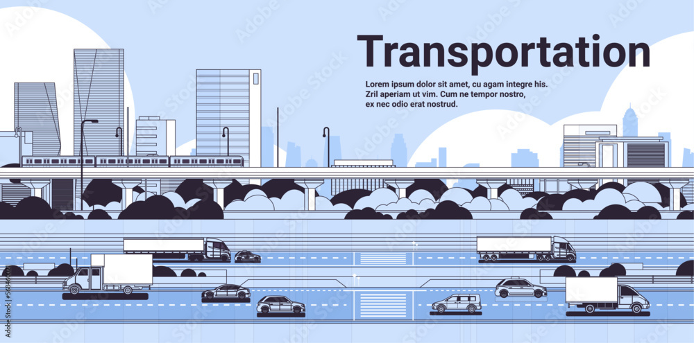 transport driving highway road city traffic transportation concept ...