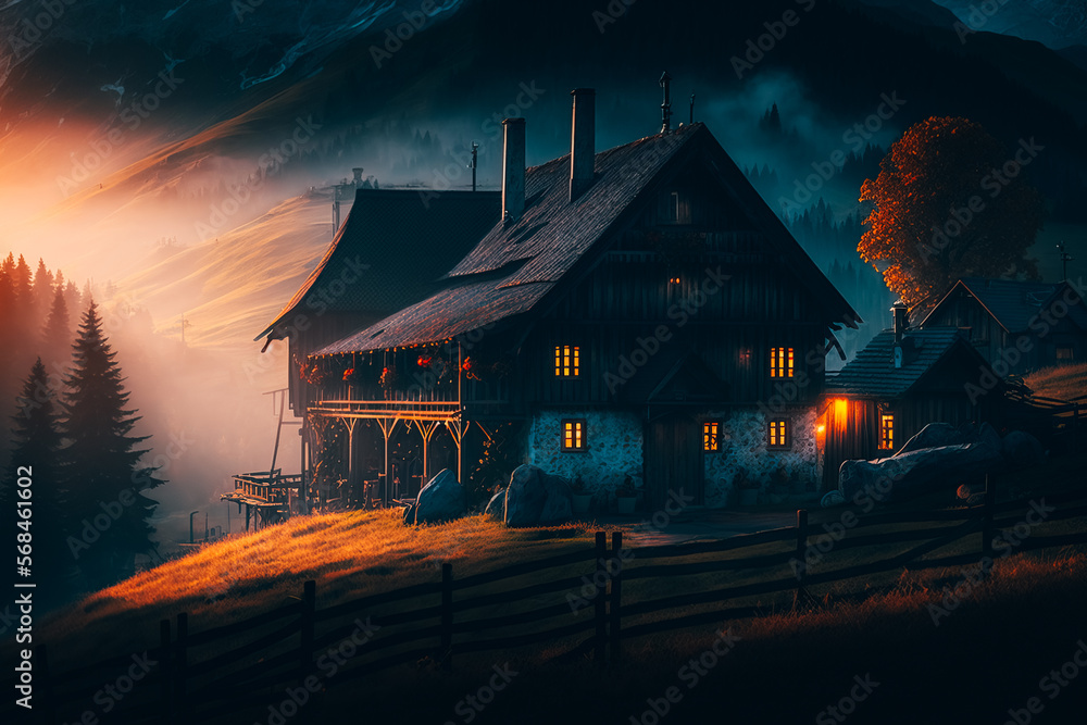 The traditional alpine hamlet, with its timeless architecture ...