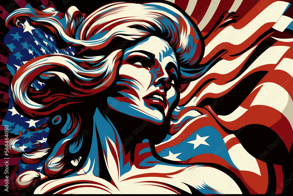 usa american flag creative patriotic background design new quality ...