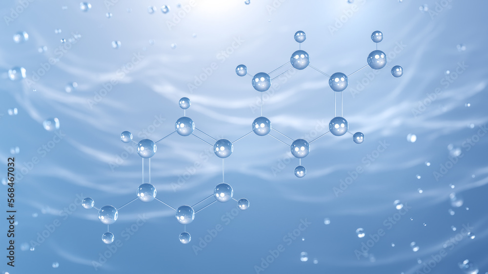 benzidine molecular structure, 3d model molecule, Aromatic amine ...